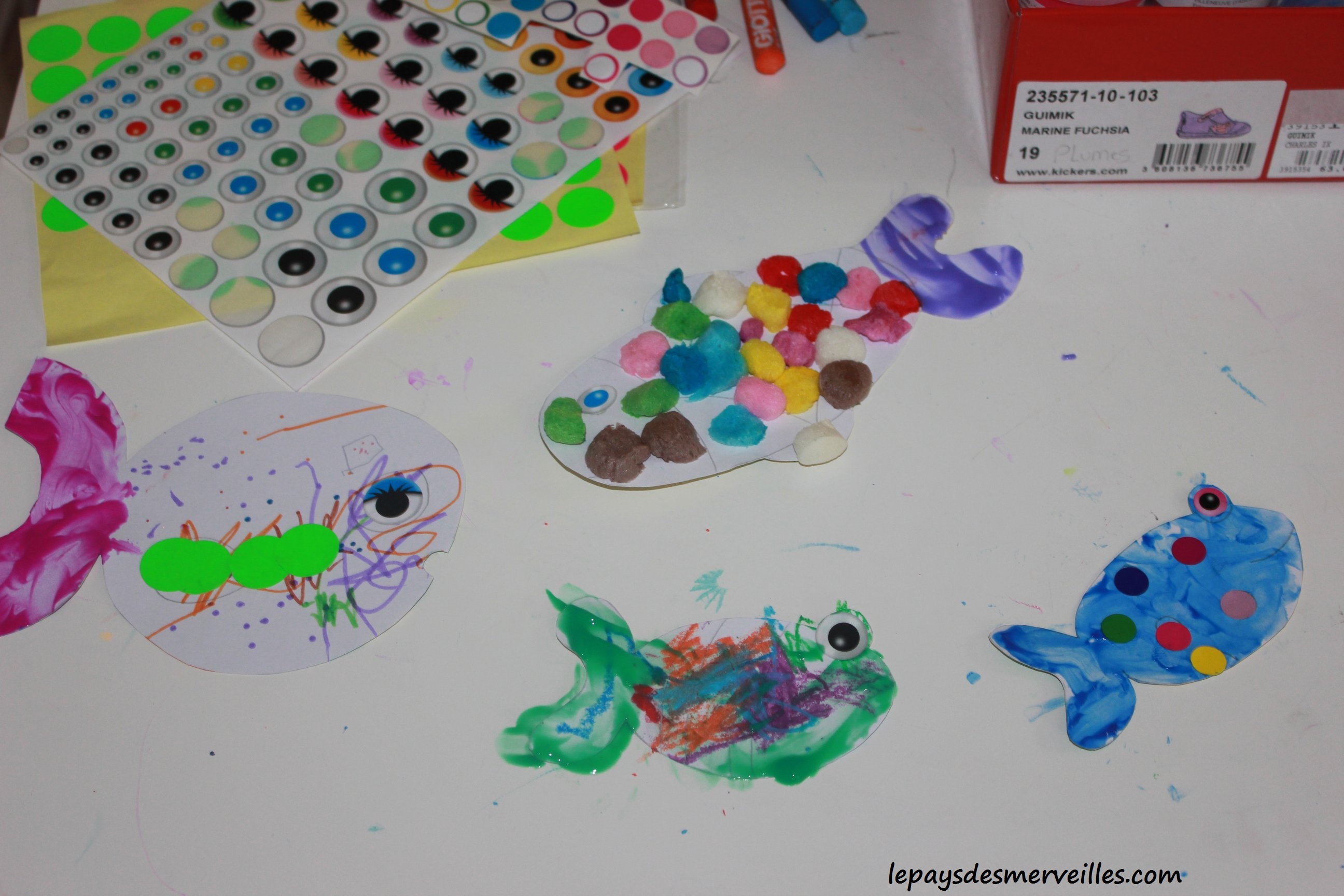Tableau marin : Activité manuelle sur le thème des poisson