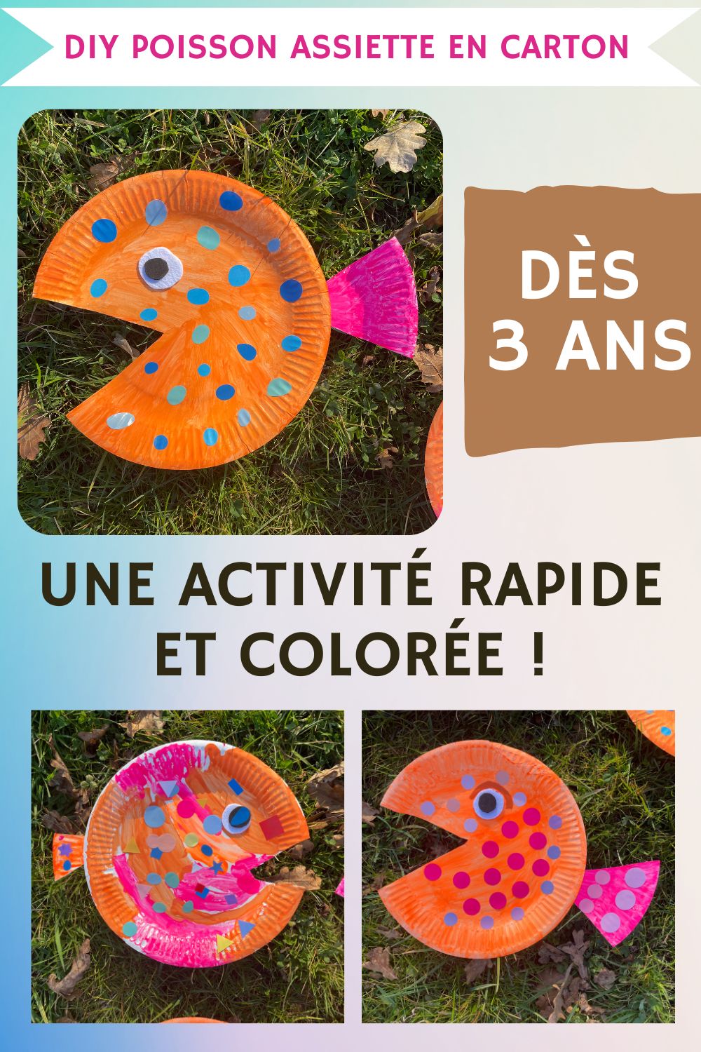 Poisson en assiette en carton : une activité facile pour les enfants