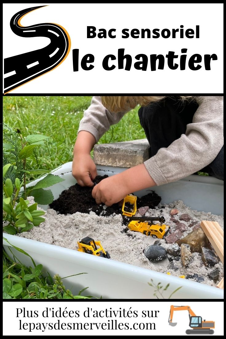 Bac sensoriel : le chantier