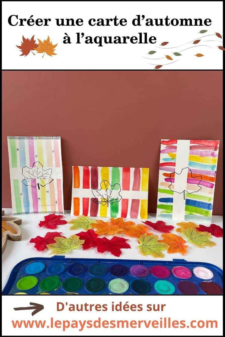 Carte d'automne à l'aquarelle (activité avec les enfants)